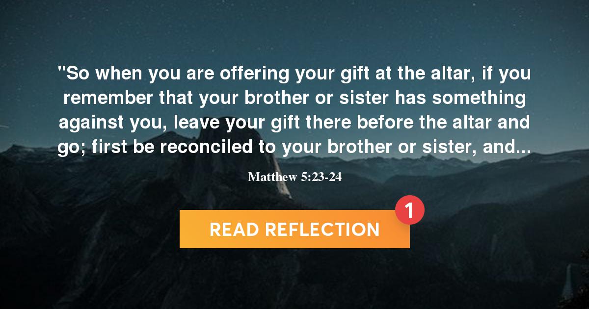 Reconciling with your brother