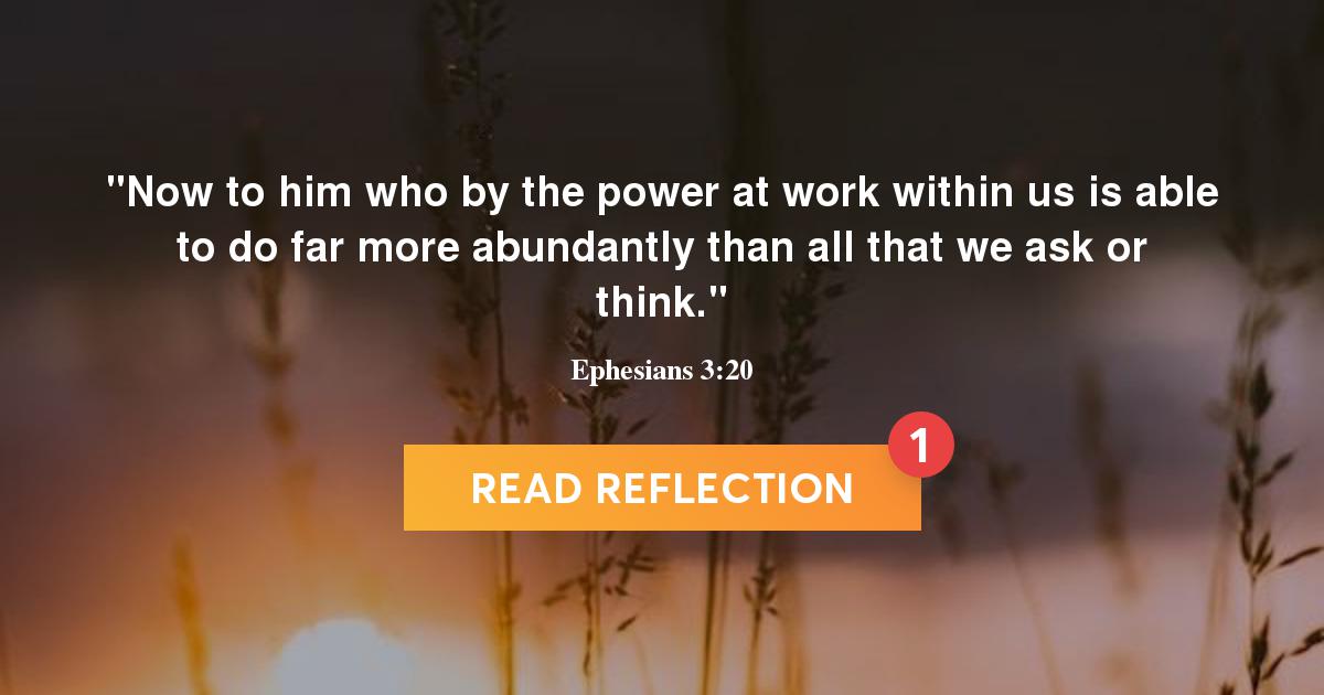 His power works within us