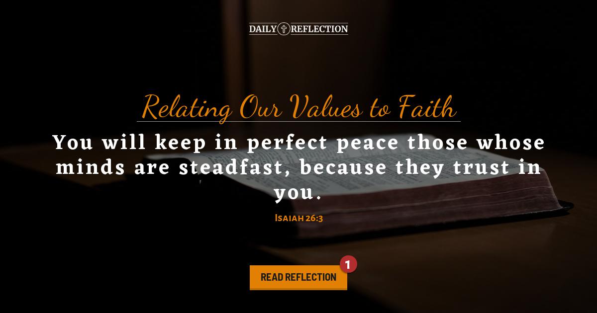 Relating Our Values to Faith