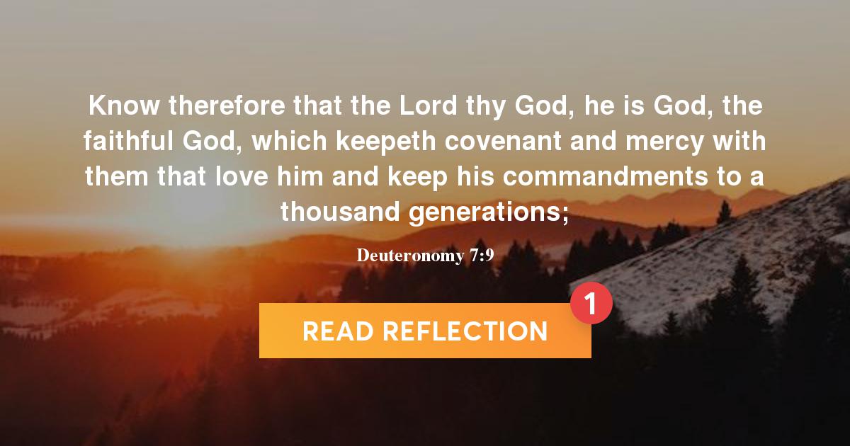 You fulfill your promises